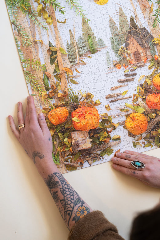 Jigsaw Puzzle: Pumpkin Patch – Sister Golden