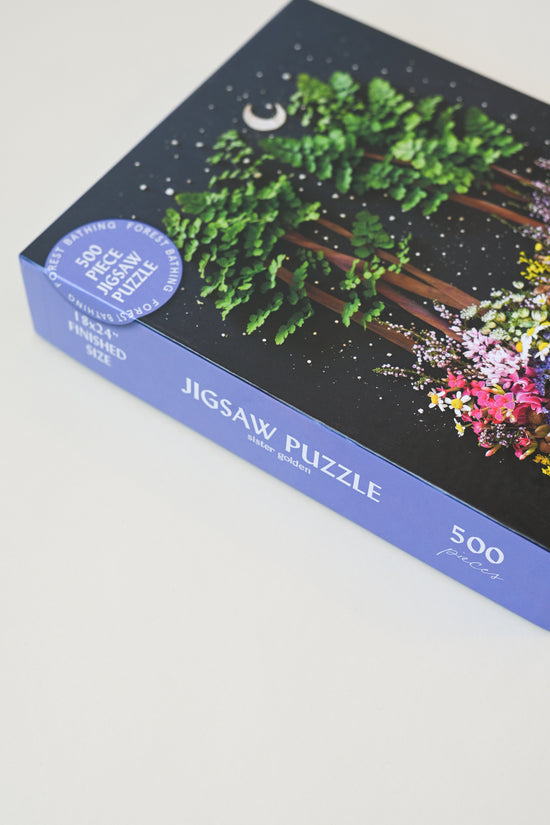 Jigsaw Puzzle: Forest Bathing – Sister Golden