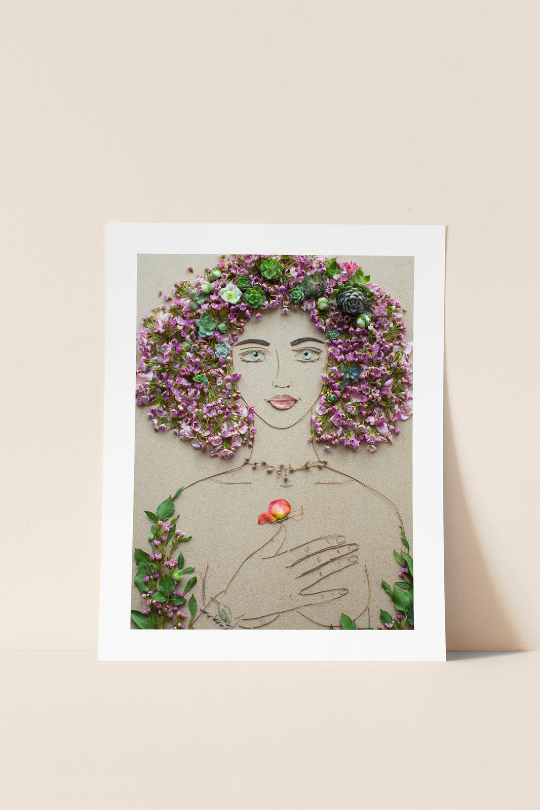 Sister Golden | "You Are Enough" Flower Face Print